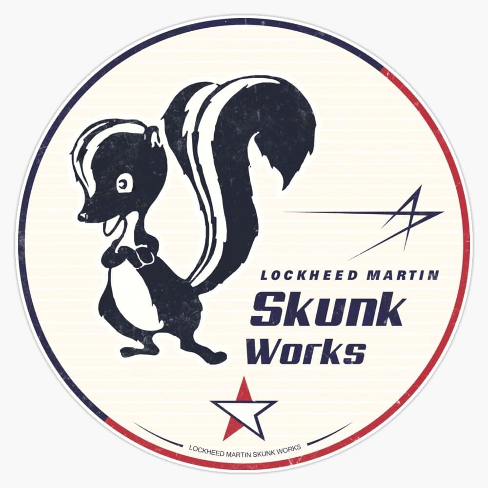 Amazon.com - MAF- 5" Skunk Works ADP Logo Sticker Vinyl Decals- Black ...