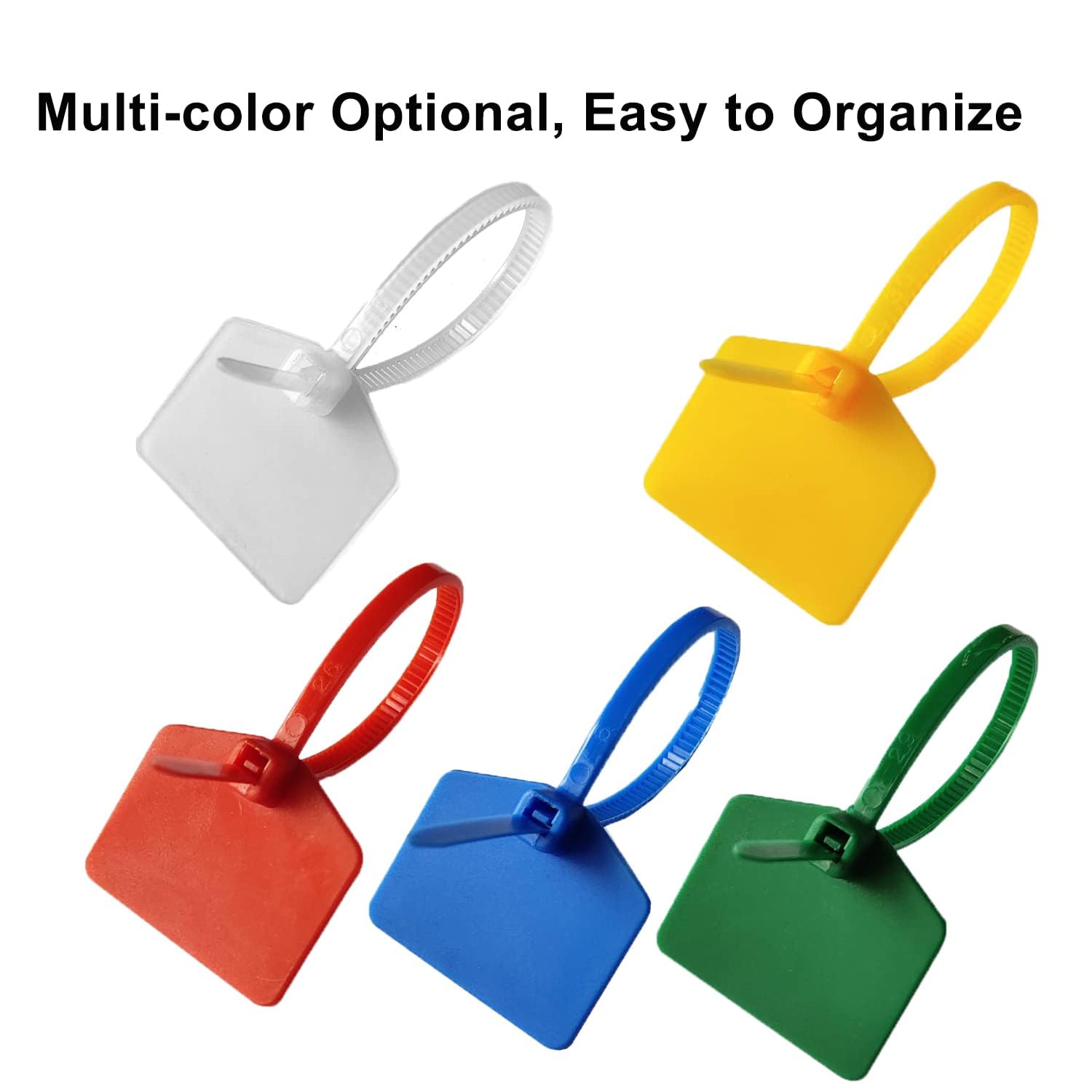 Snapklik.com : 4 In Marker Nylon Cable Ties, Plastic Water Proof Tags ...