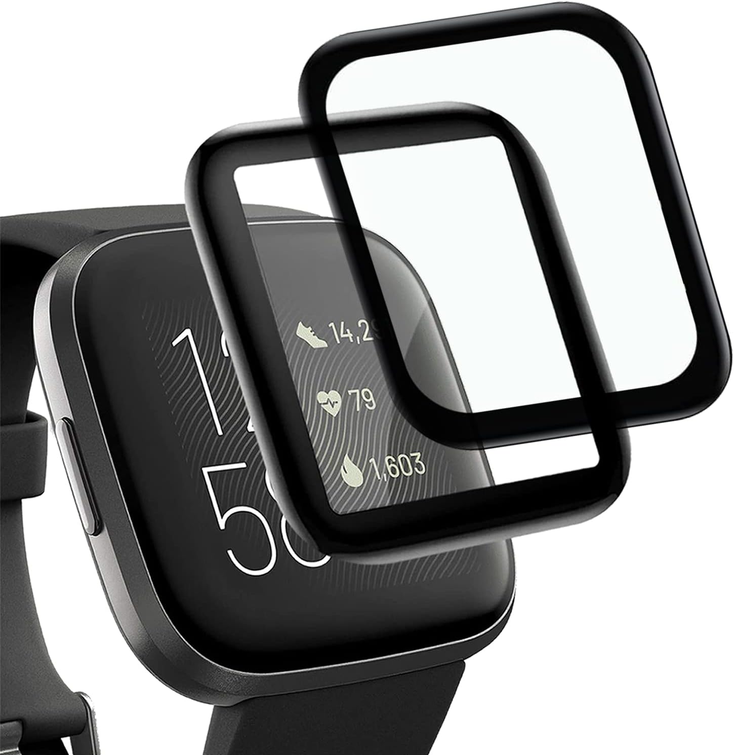 Tough Lee Screen Guard Protector for Fitbit Versa 2 Smart Watch- Full ...