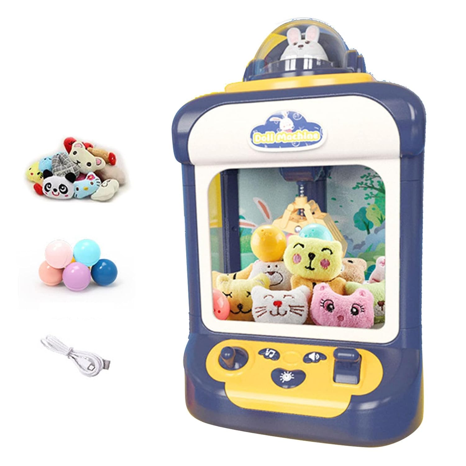 Buy Mini Claw Machine, Cartoon Shape Dynamic Music Double Lever 60s ...