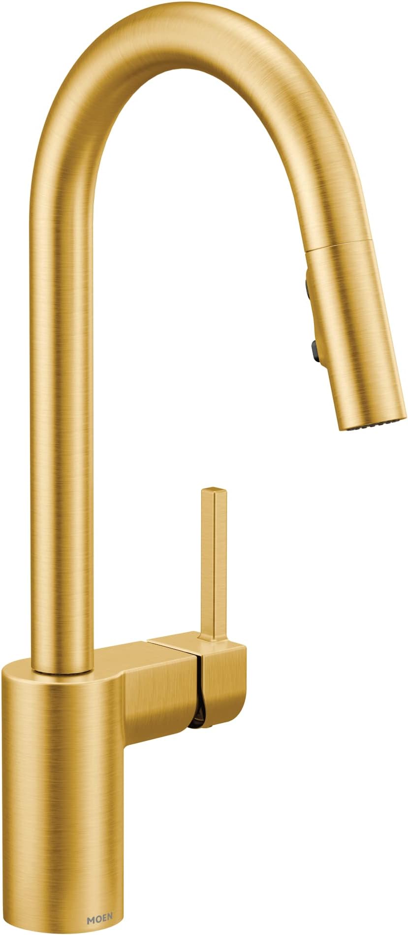 Moen Align Brushed Gold One-Handle Modern Kitchen Pulldown Faucet with ...