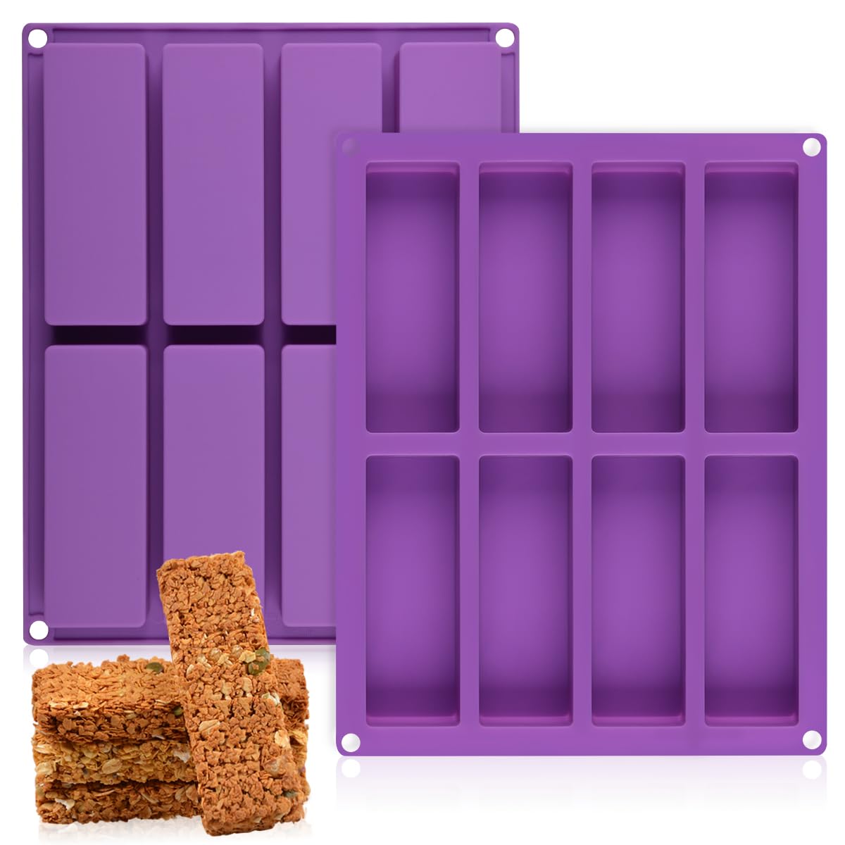 Amazon.com: Chocolate Bar Mold, Deep Silicone Bar Molds for Rectangle ...