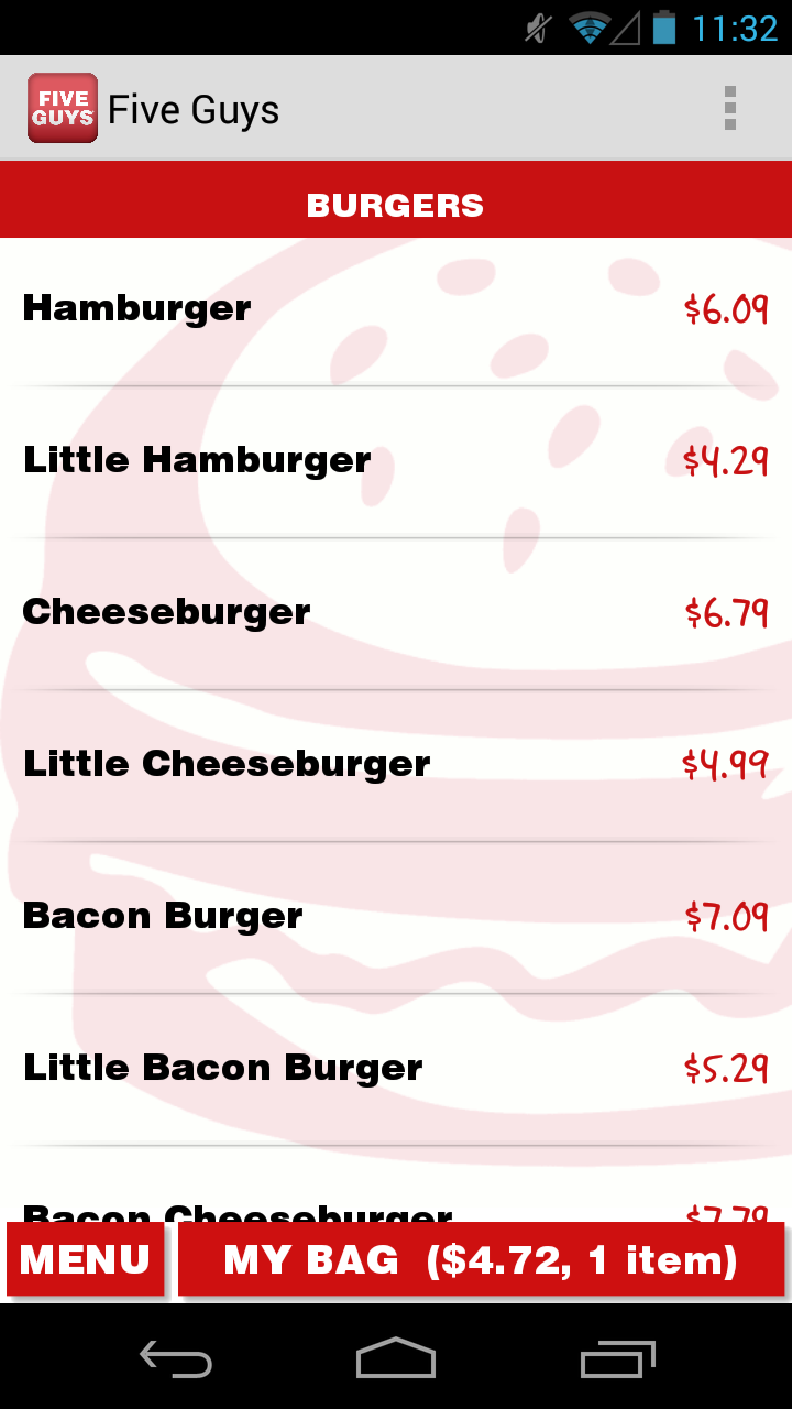Five Guys Burgers and Fries - App on Amazon Appstore