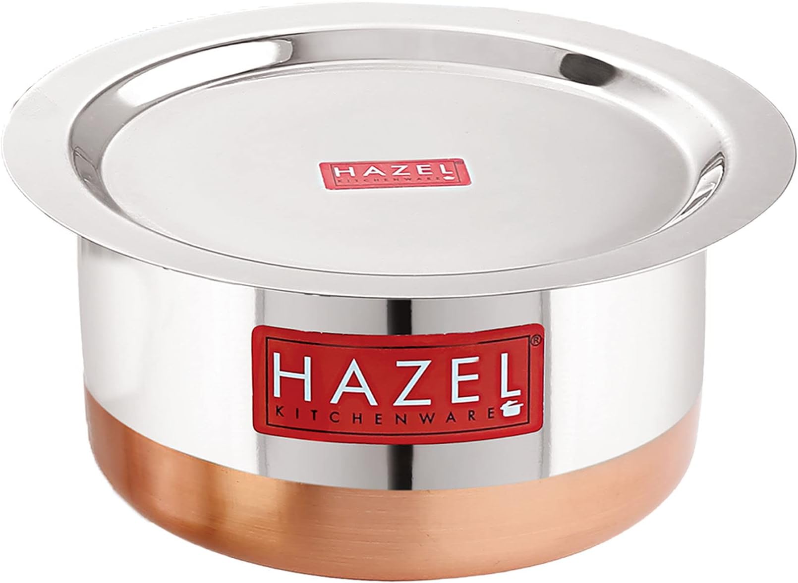 Buy HAZEL Copper Bottom Uruli with Lid | Urli Vessel Cooking Stainless ...