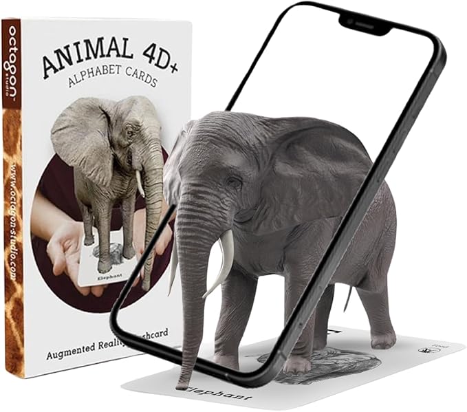 Amazon.com: 4D+ Augmented Reality Flashcards for Kids – Educational ...