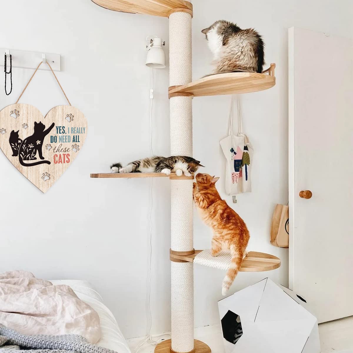 Cat Tree Wood Signs This Wooden Cat Tower Will Keep Your Cat