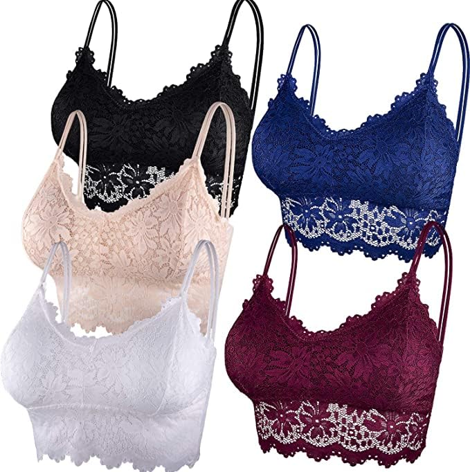 Buy STYLE FLAKES Padded Lace Bralettes Sexy Lace Bralette with Straps ...