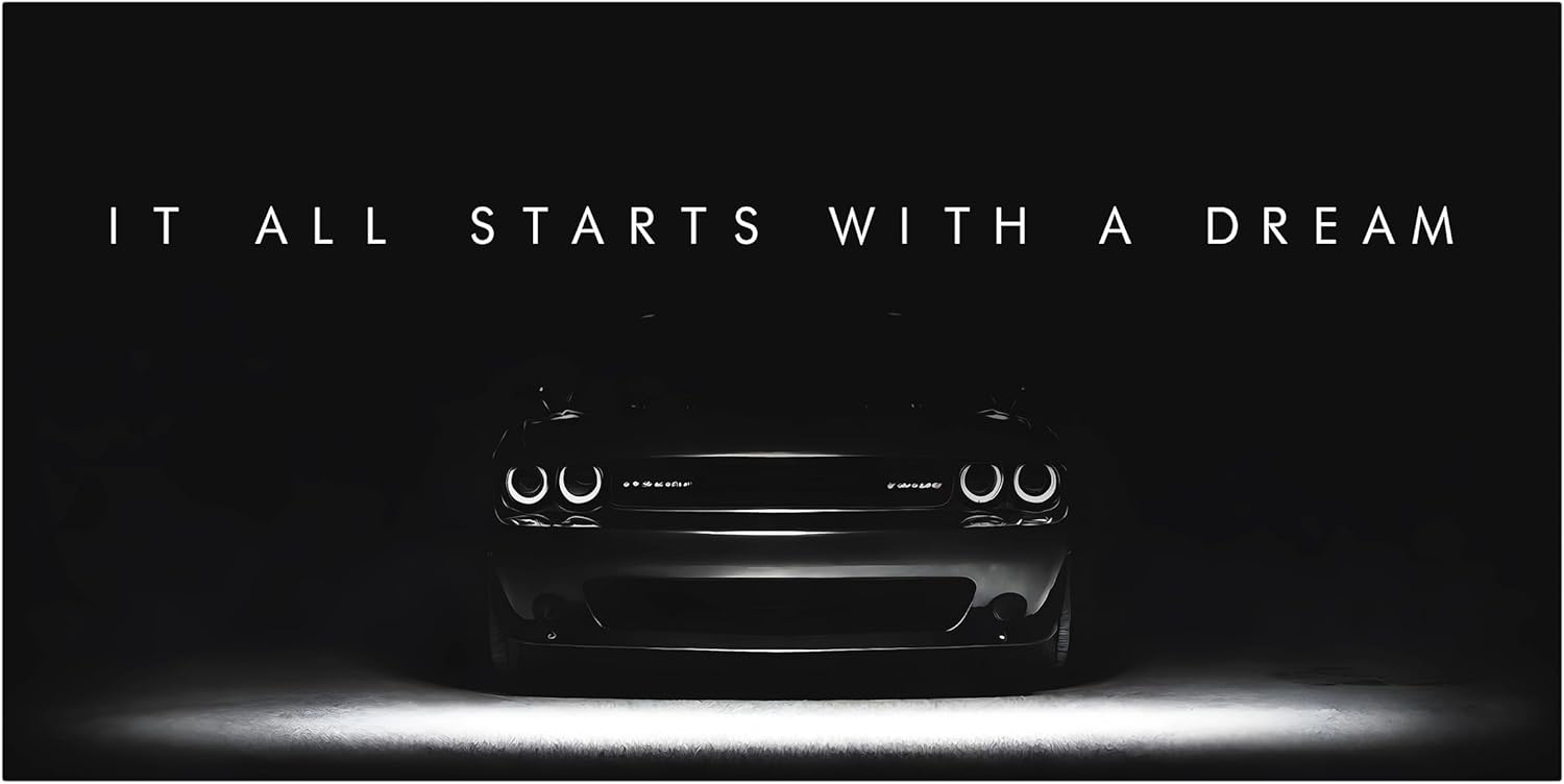 Amazon.com: Motivational Wall Art for Office, Super Car Art Canvas ...