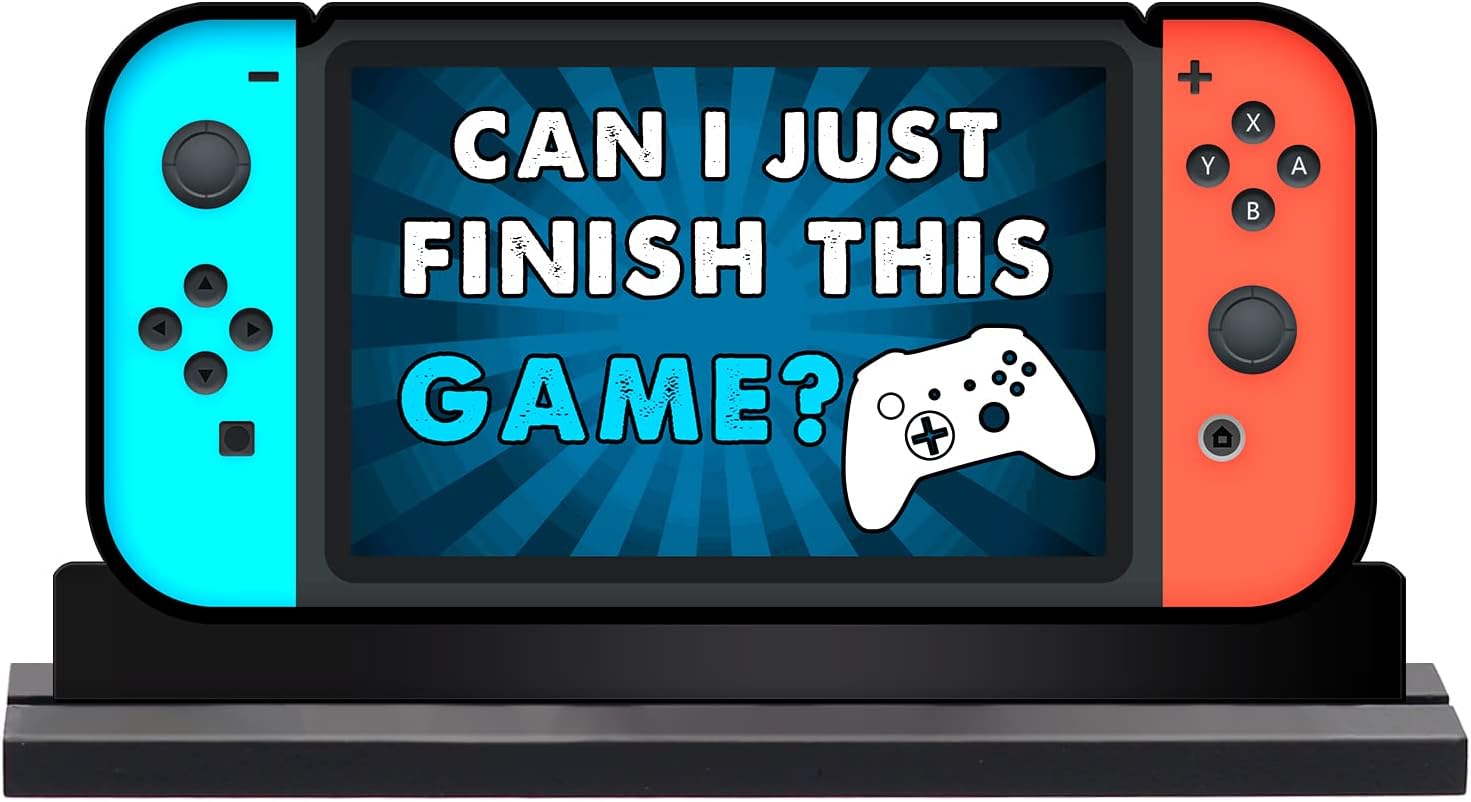 Amazon.com: Ggjgrpx Kids Gaming Wooden Sign, Can I Just Finish This ...