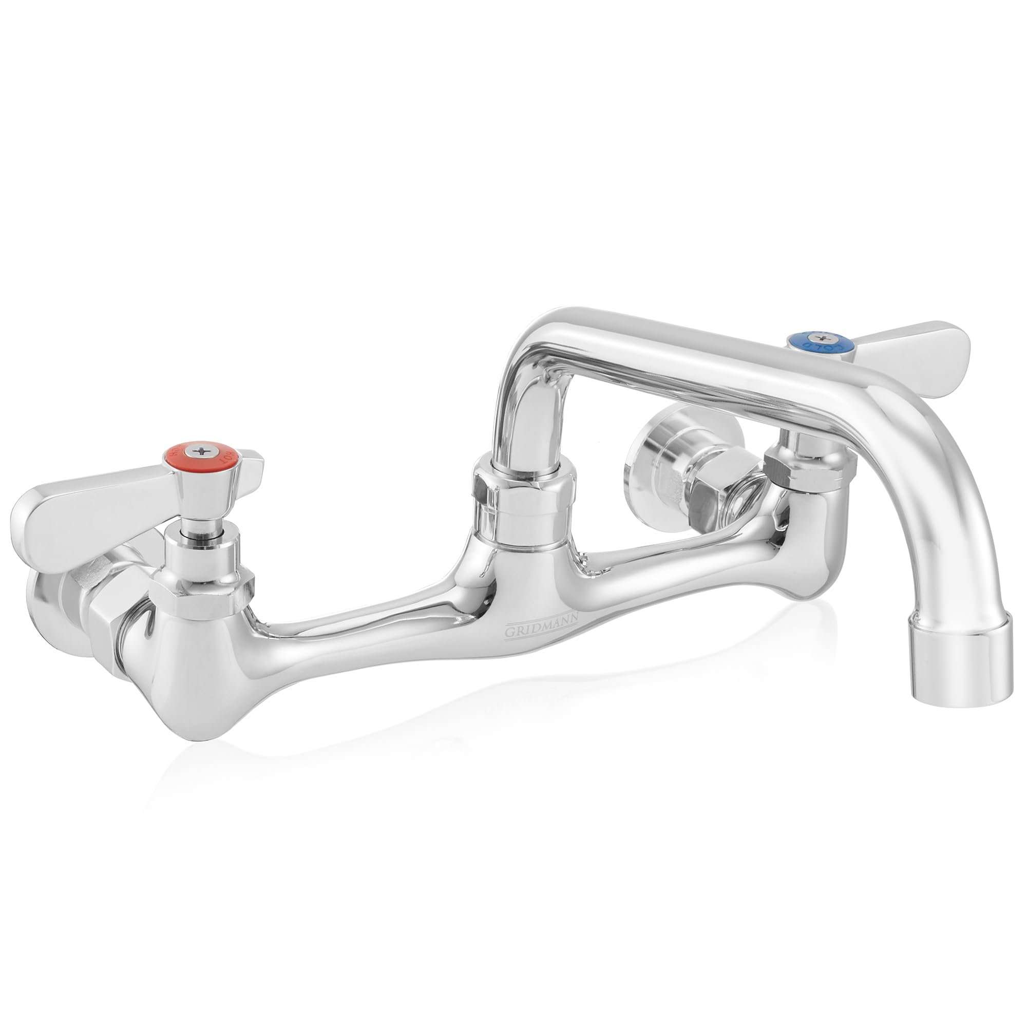 Snapklik.com : Commercial Sink Faucet, 8" Center Wall Mount No Lead ...