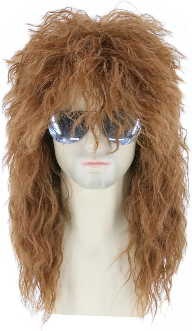 Amazon.com: Ginger Mullet wig|Adult Funny Wigs for Men|Pop Rock Wig|Joe ...