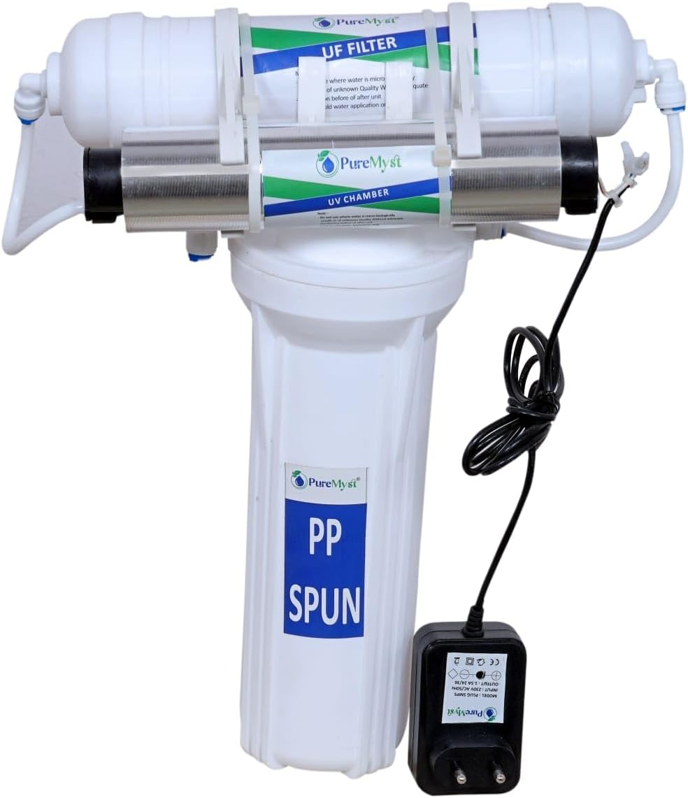 PureMyst 3 Stage Gravity Base With UV & UF Membrane Filter Kit For ...