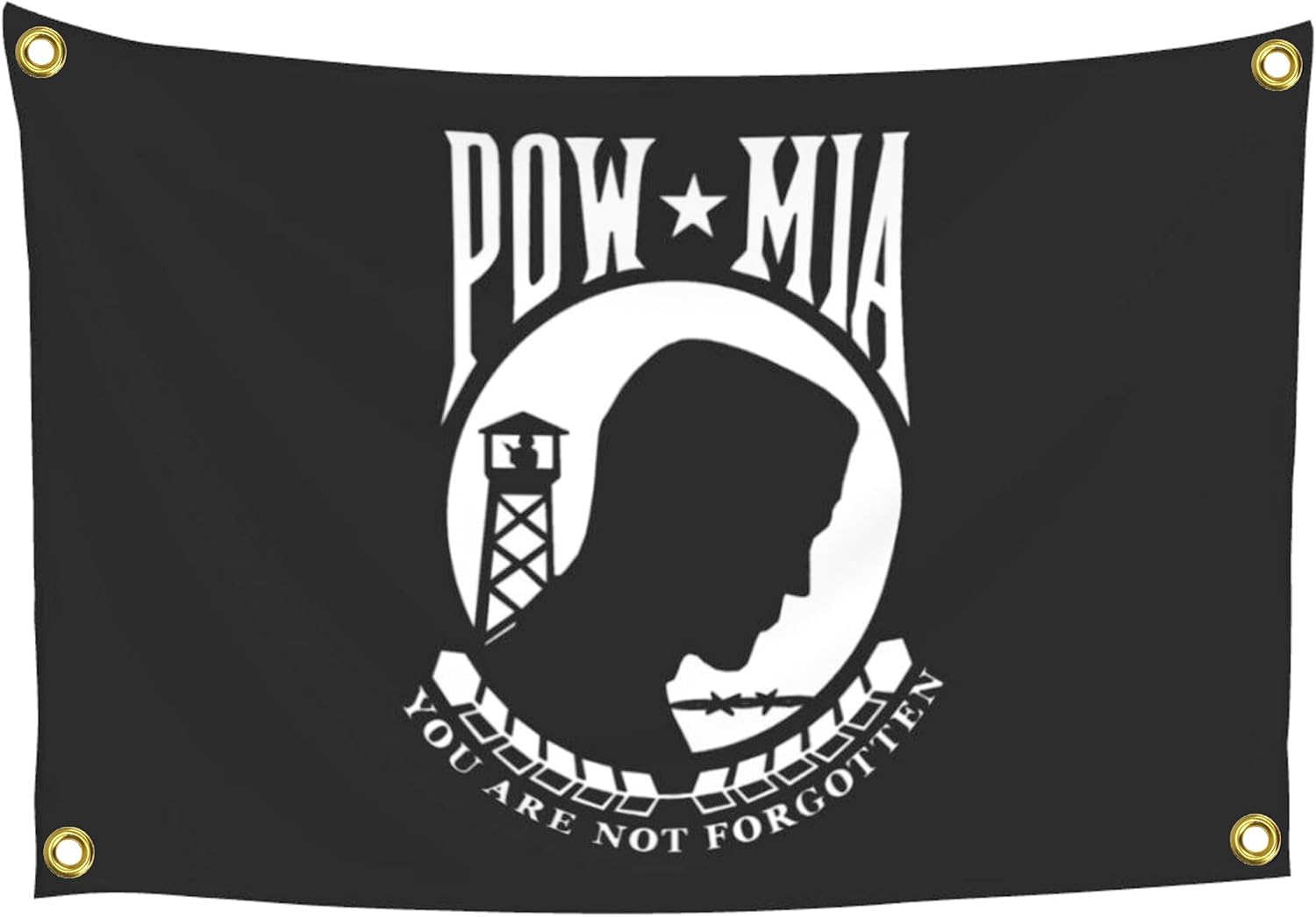 Amazon.com : Pow Mia Flag 3x5Ft Tapestry With Four Brass Grommets For ...