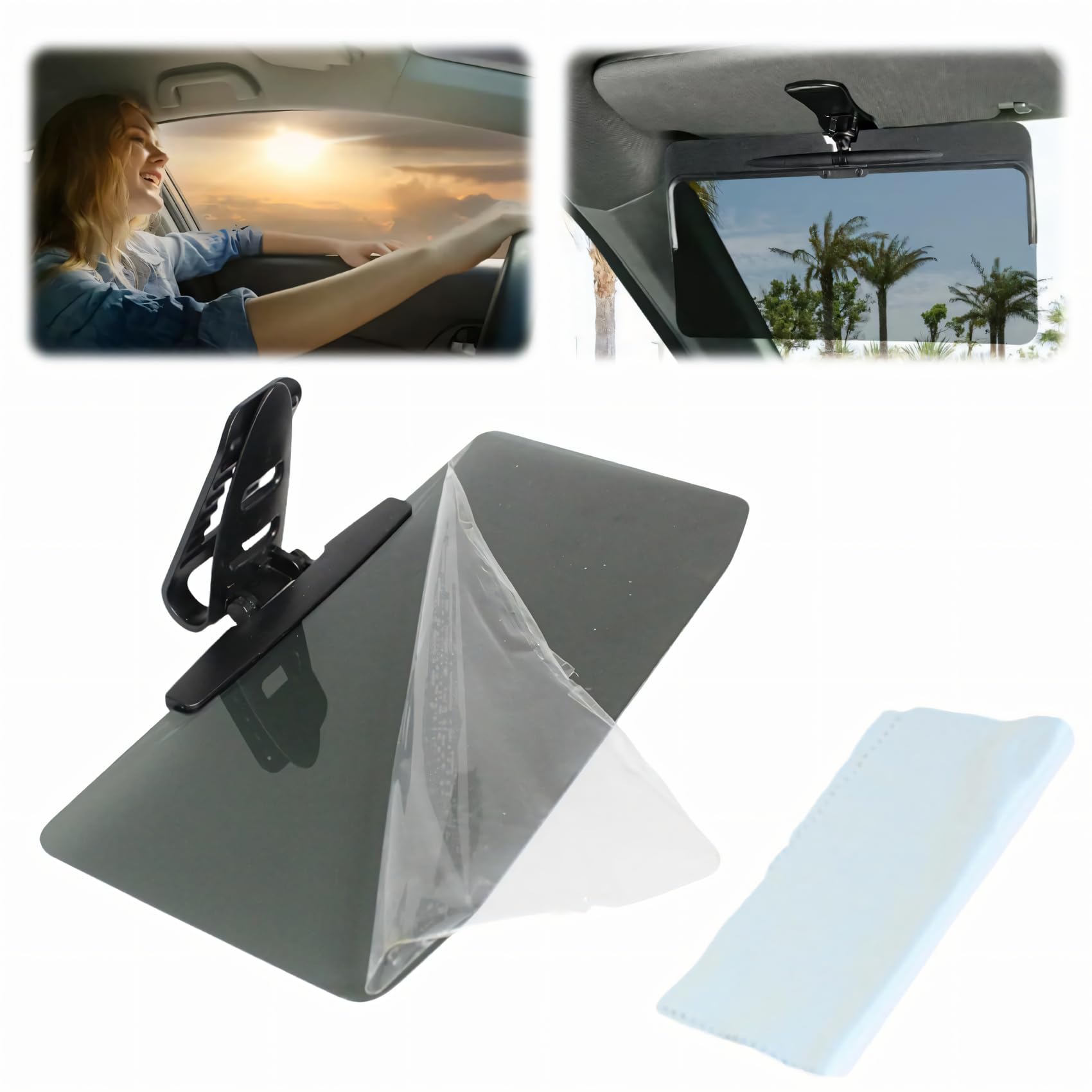 DEJIN Sun Visor Extension for Car - Universal Anti-Glare Car Sun Visor ...