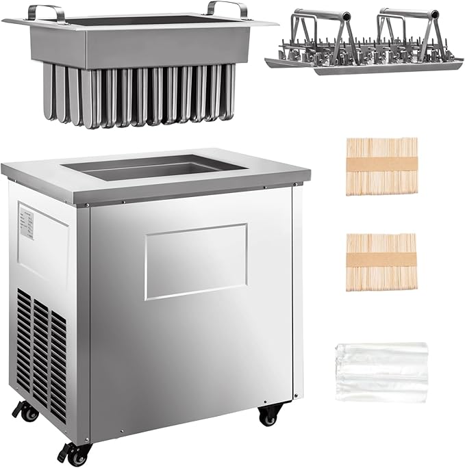 Amazon.com: VEVOR Commercial Popsicle Machine, 40 Pcs Stainless Steel ...