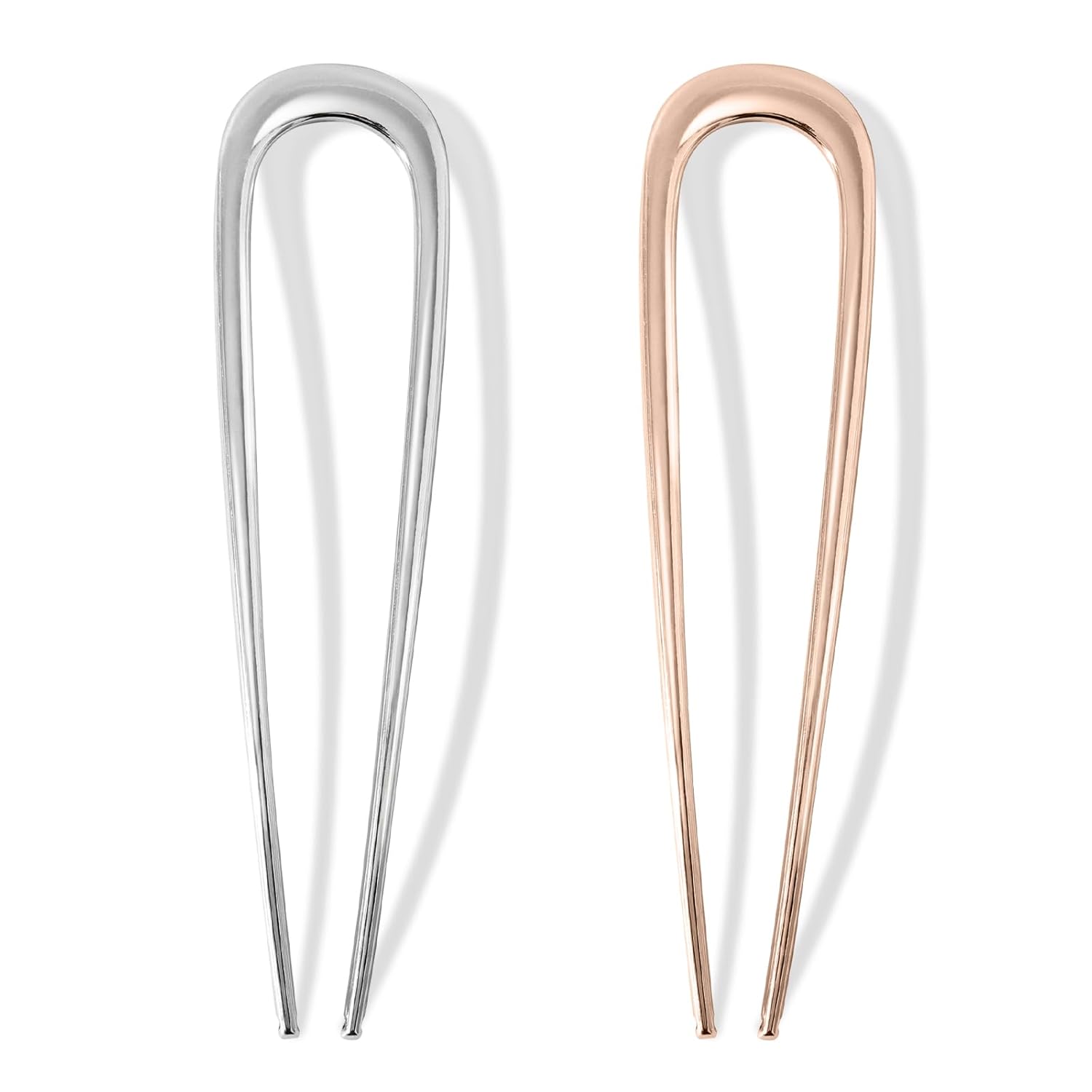 Amazon.com : 2Pcs French Hair Pins for Thick Hair, Metal French Twis ...