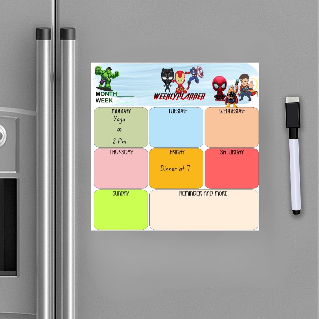 Zesta Magnetic White Board/to Do List Weekly Planner for Fridge ...