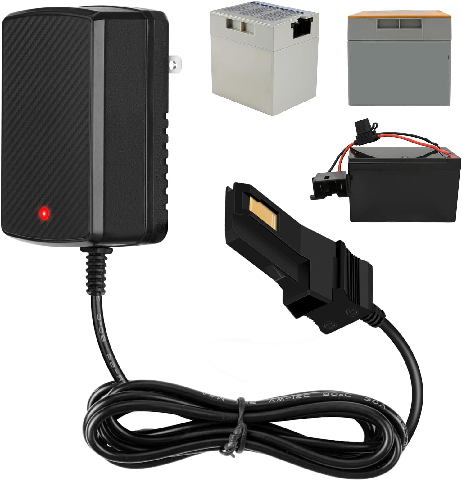 Amazon.com: 12V Battery Charger for All Power Wheels Gray Battery and ...