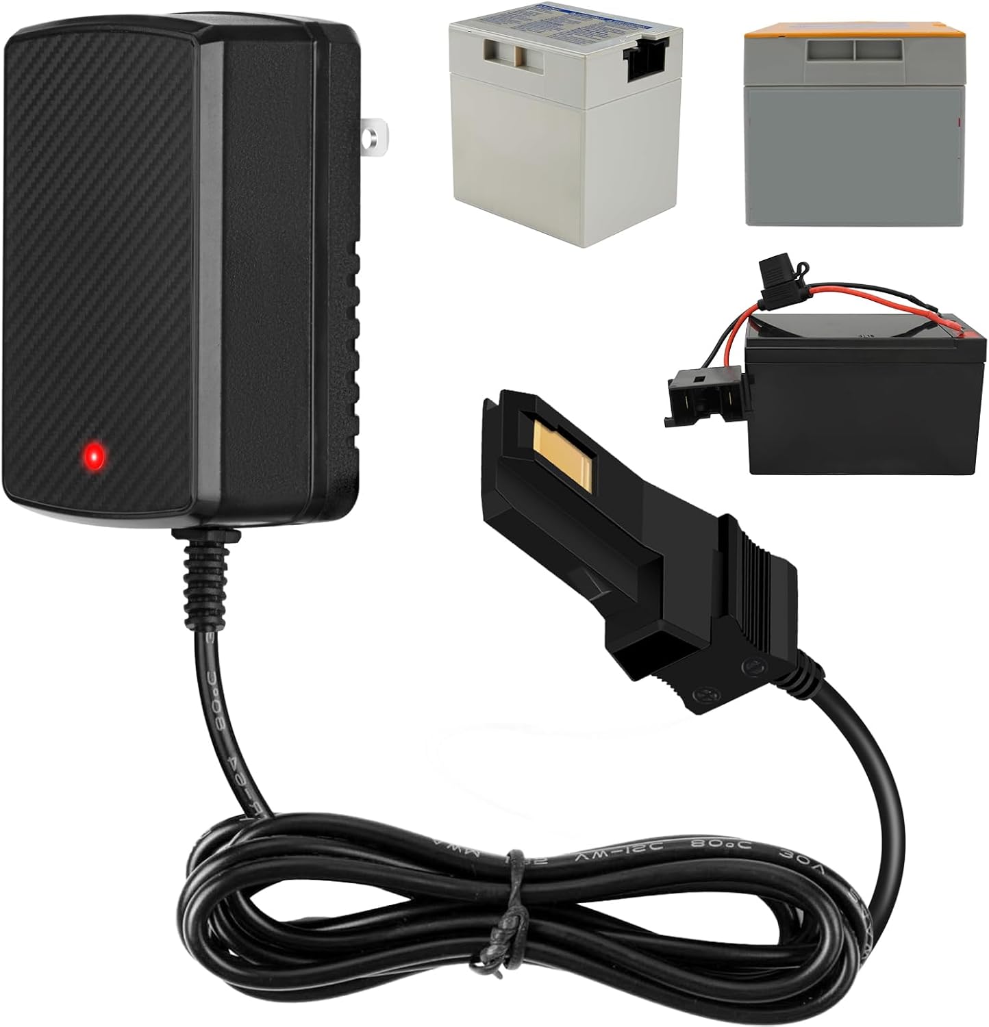 Amazon.com: 12V Battery Charger for All Power Wheels Gray and Orange ...