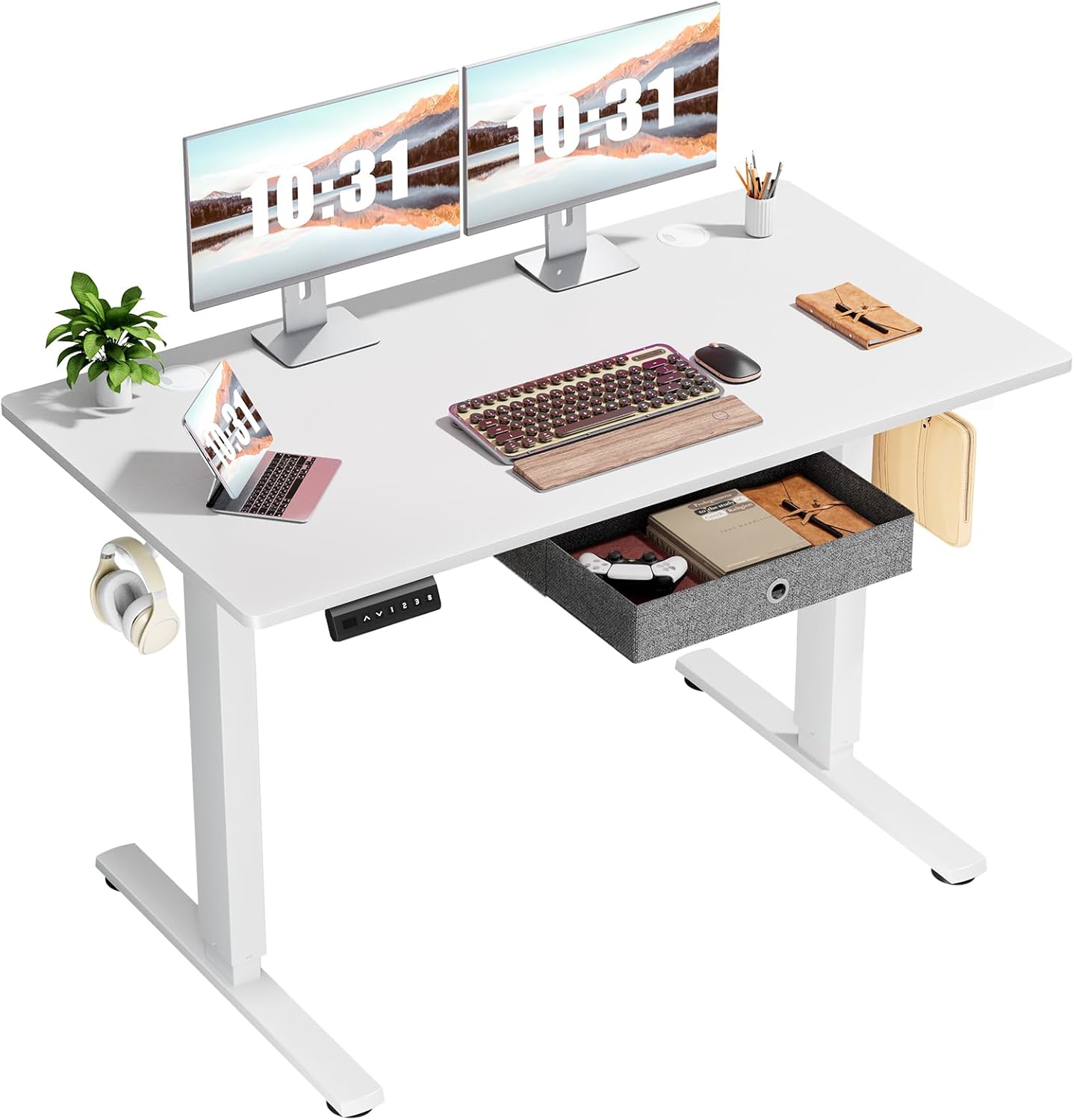 Amazon.com: DUMOS Electric Standing Desk Adjustable Height, 48 x 24 ...