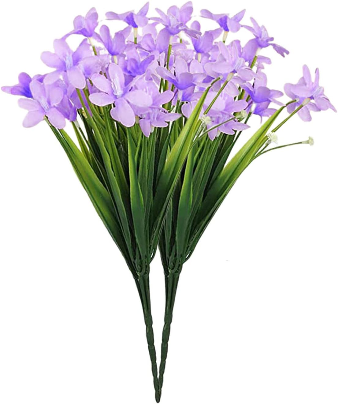 Amazon.com: Scceatti Fake Flowers 2 Bundles Artificial Orchid Silk ...