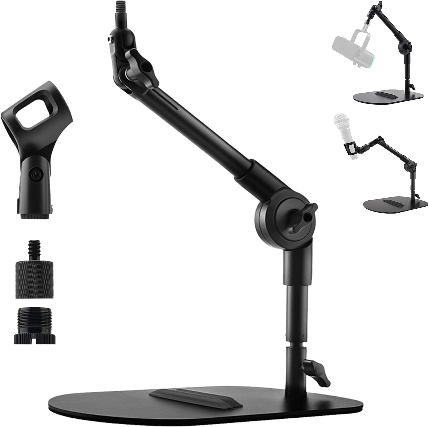 Amazon.com: Lifexciting Desktop Microphone Stand with Mic Clip Metal ...