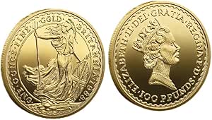 Amazon.com: Replica Britannia Coin Brilliant - Queen Elizabeth II on ...