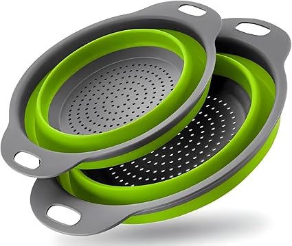 Amazon.com: Collapsible Colander Set,Premium Food Grade Silicone ...