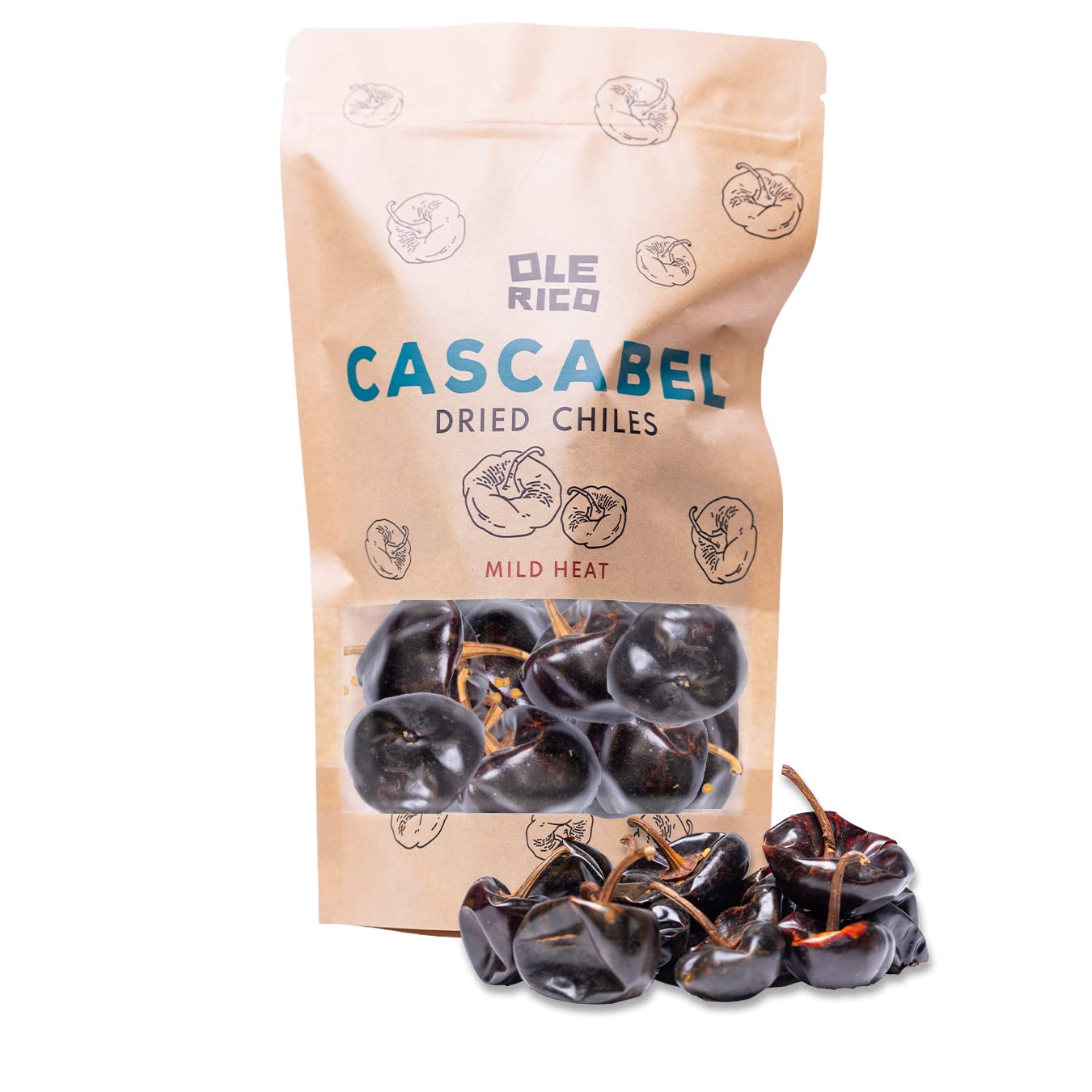Buy OLÉ RICO - Cascabel Dried Peppers 3 Oz. - Cascabel Chiles Secos ...