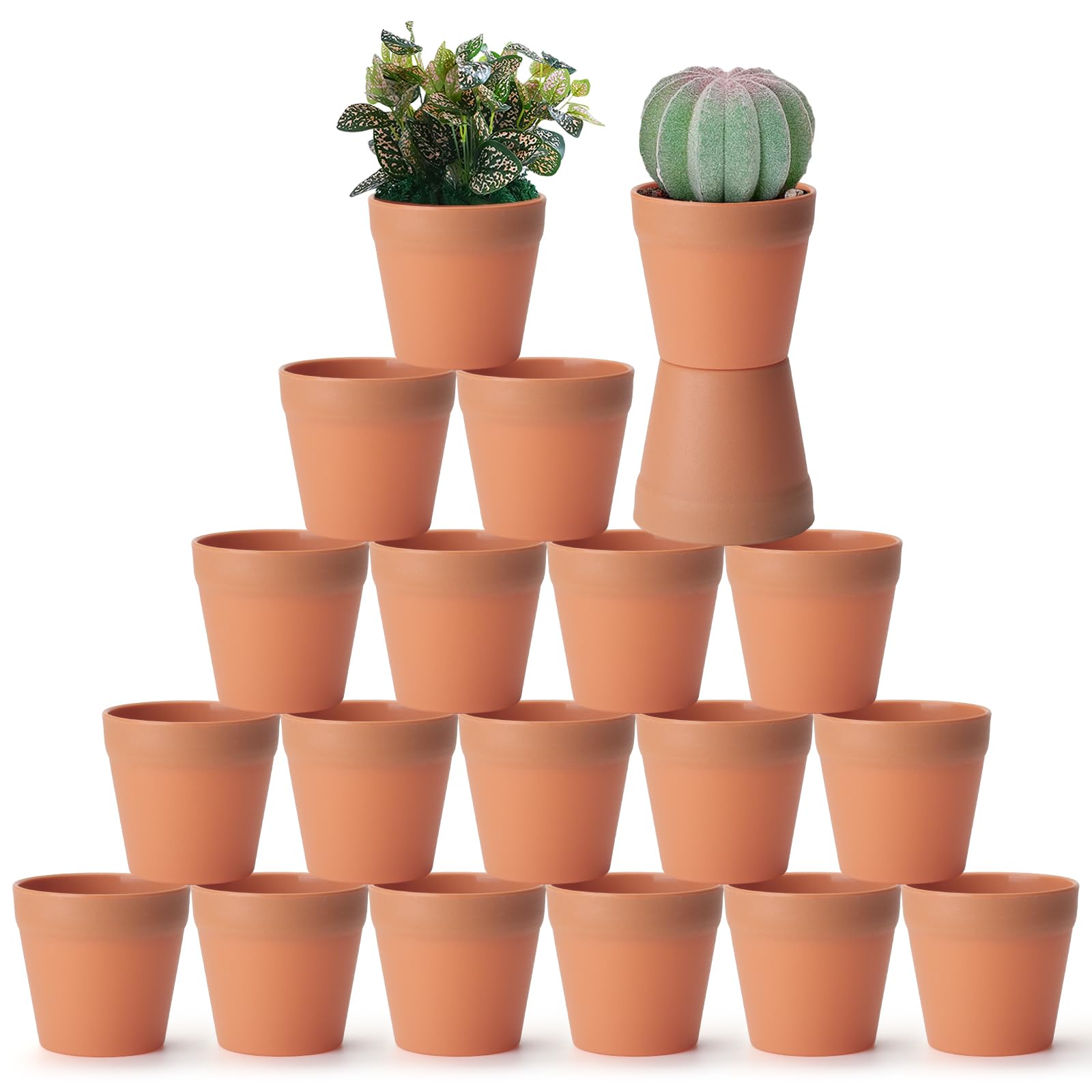 Amazon.com: FAMILY 20 Pieces Plant Nursery pots of Small Mini Flower ...