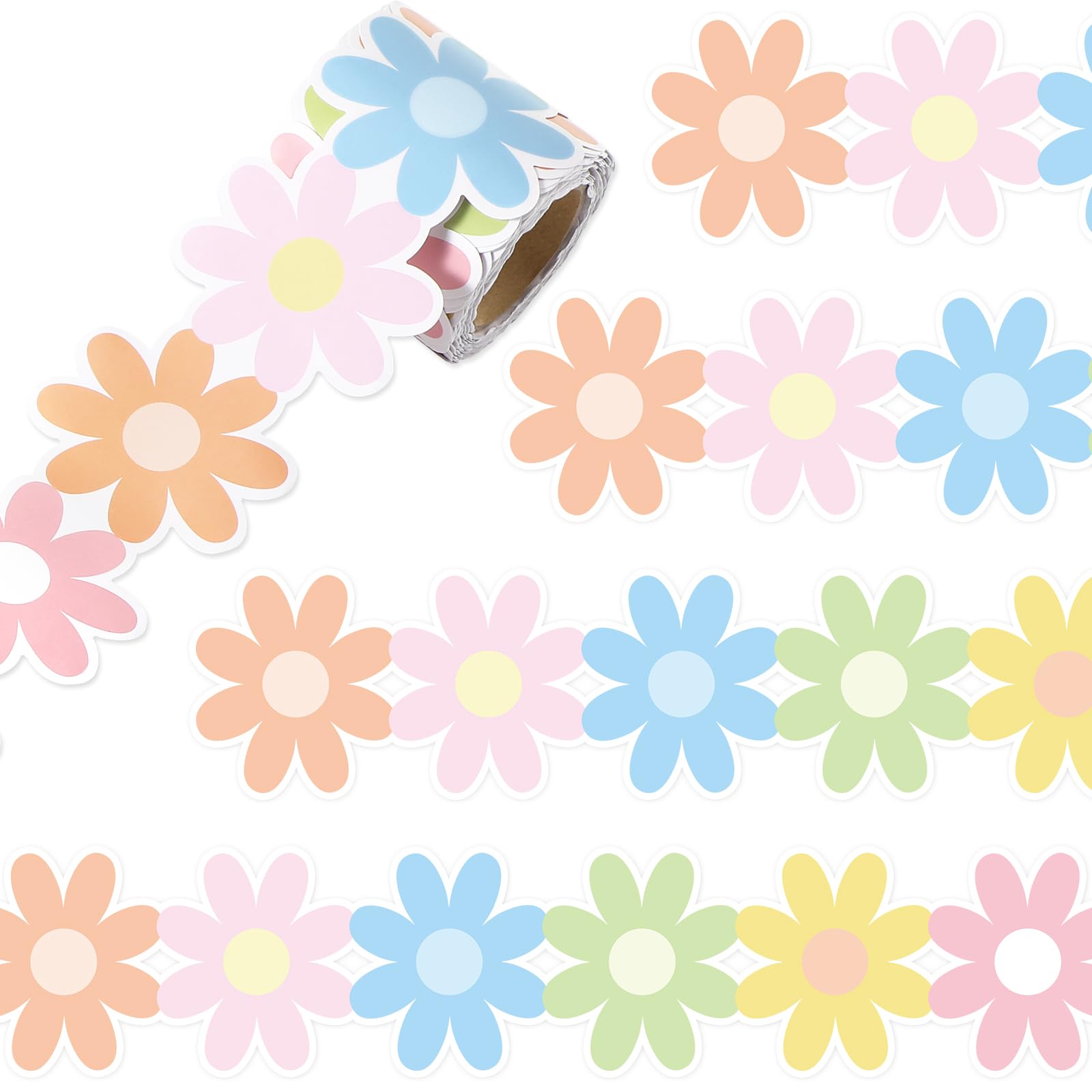 Snapklik.com : Daisy Flower Bulletin Board Border Decoration 32.8Ft ...