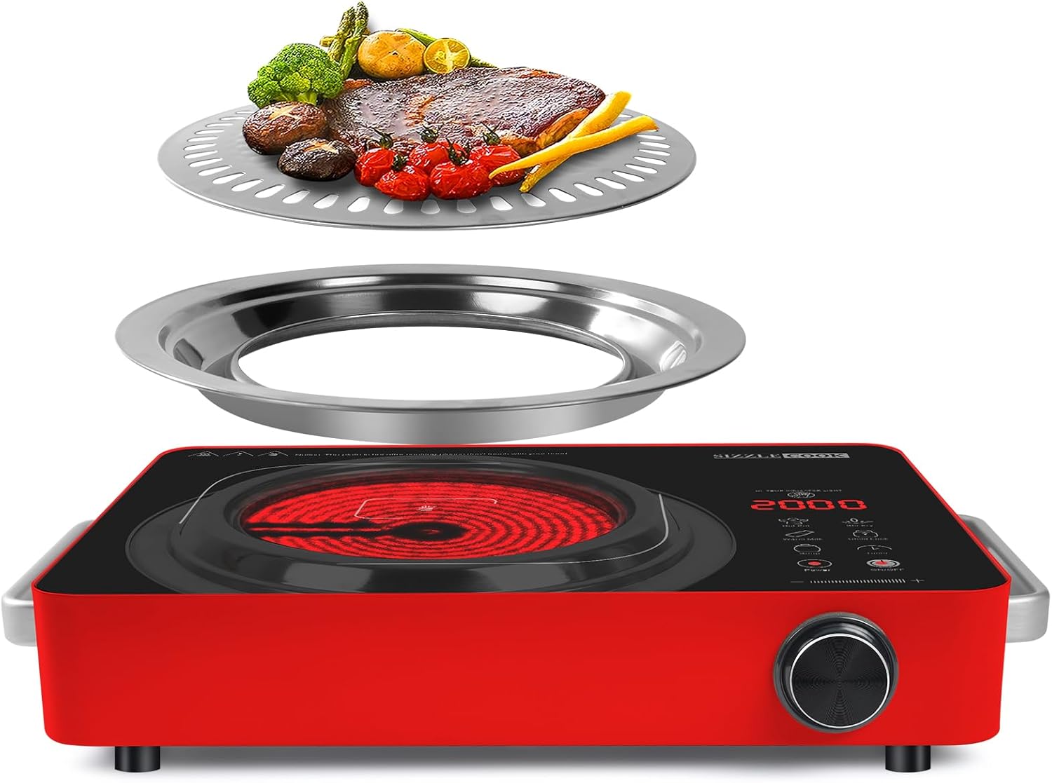 Amazon.com: Nardea Electric Cooktop Single Burner 110 Volt Portable ...