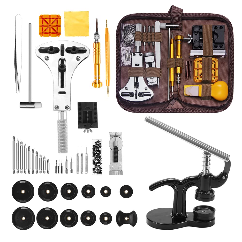 【Combination Version】DABOBOTOOL Watch Repair Tool Kit + Watch Press Set ...