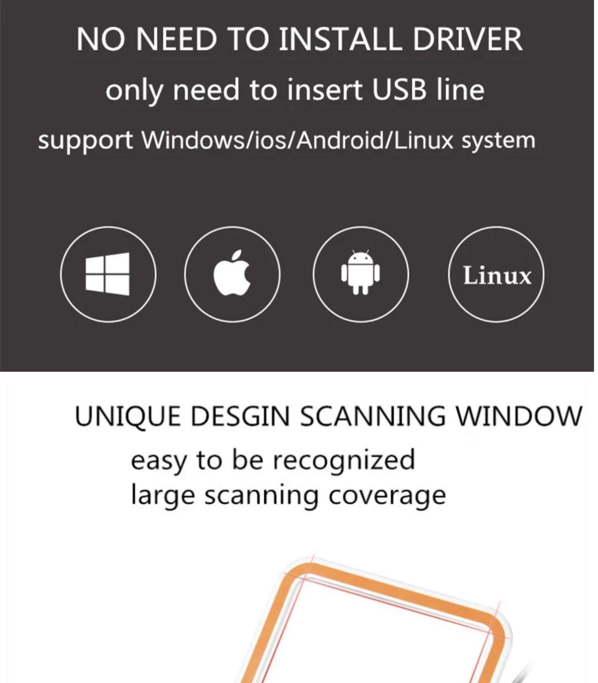 Buy Sunmi Blink 2D Barcode Scanner Hands-Free USB Barcode Image Reader ...