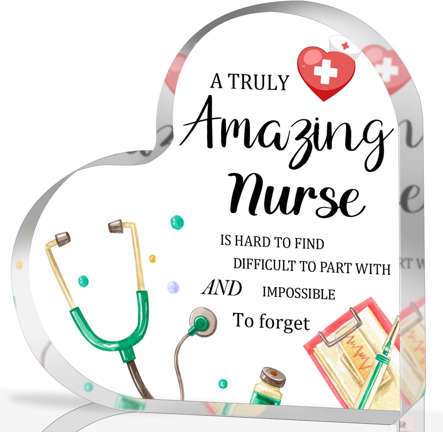 Amazon.com: Nurse Gifts for Women, Acrylic Heart Keepsake, Nurse Week ...