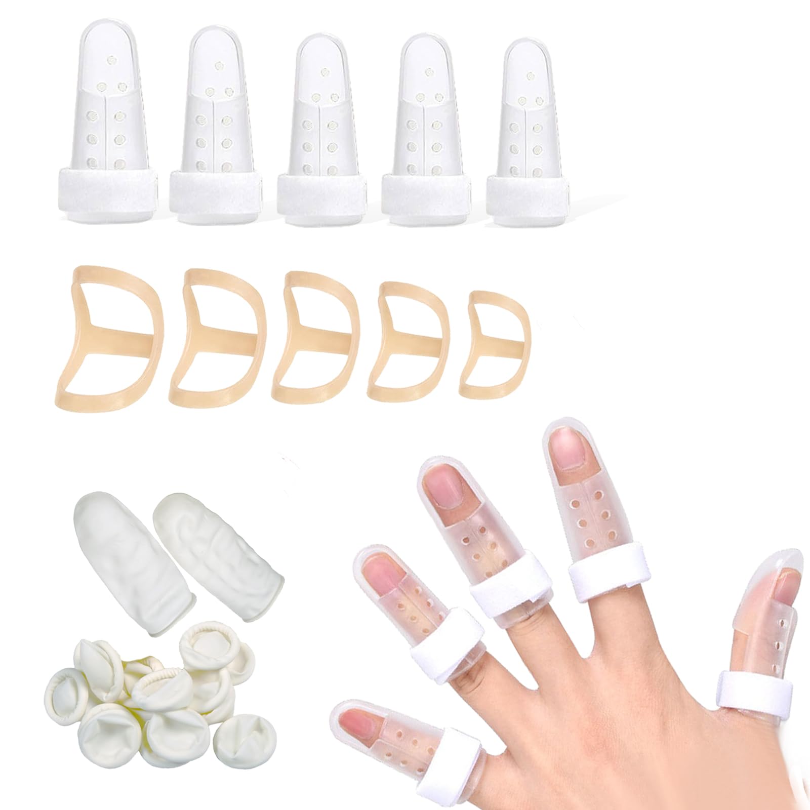 Amazon.com: Koicarelife 10 Pcs Trigger Finger Splint Waterproof Set ...