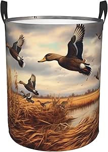 Amazon.com: Hunting Flying Wild Ducks Laundry Hamper,Portable Clothes ...