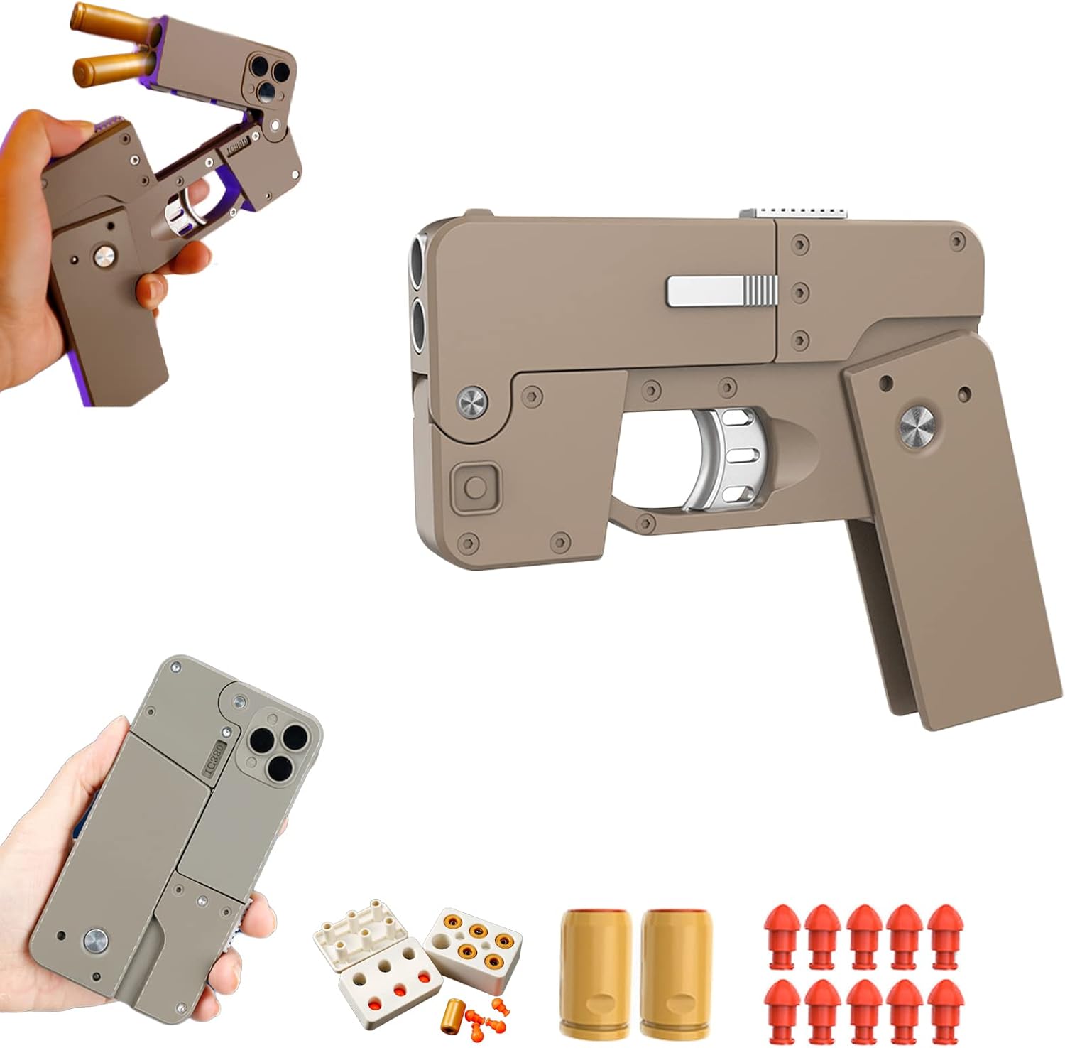 Buy 2023 New Creative Soft Bullet Toy Gun - IC380 Mobile Phone Shape ...