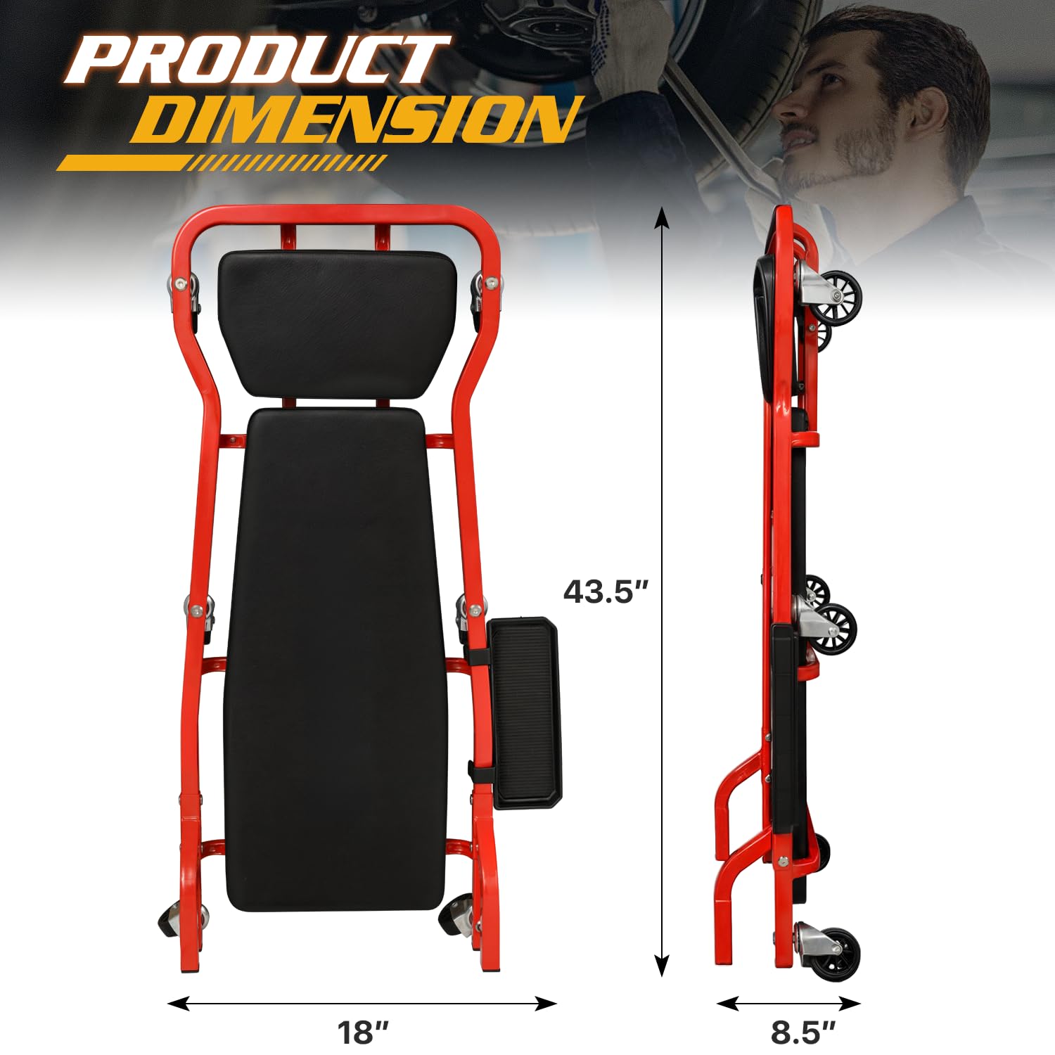 Snapklik.com : Magshion Mechanic Creeper Garage Automotive Floor Low ...