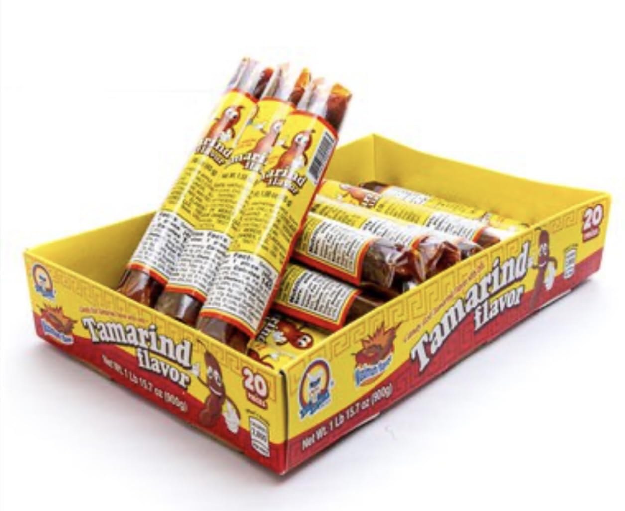 Amazon.com : Tamarind Rolls Mexican Candy - Rollos De Tamarindo 20 Ct ...