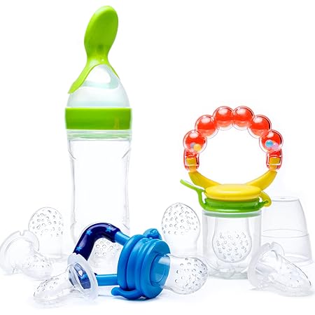 Amazon.com : PandaEar 3 Pack Silicone Baby Fruit Food Feeder Nibbler ...