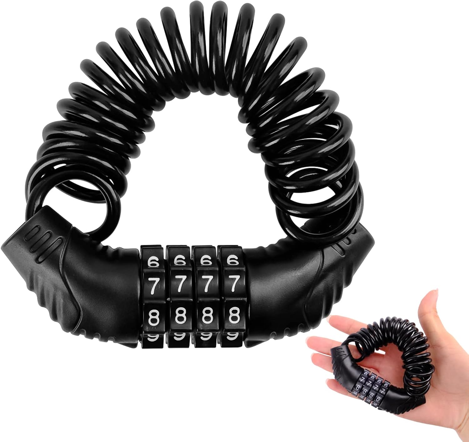 2 Pcs Bike Lock, Motorcycle Helmet Lock, Mini Portable Bicycle ...