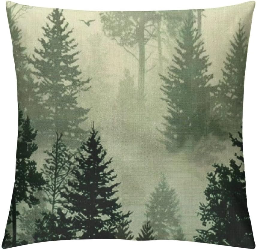 Amazon.com: DIXMOR Nature Forest Tree Pillow Covers,Farmhouse Style ...