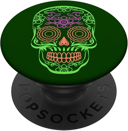 Amazon.com: Sugar Skull Calavera Floral Skull Mexican Art PopSockets ...