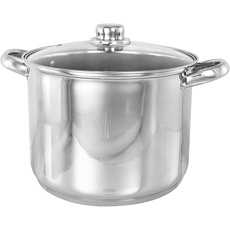 Buckingham Deep Induction Stock Pot with Glass Lid 26 cm, 11 L : Amazon ...