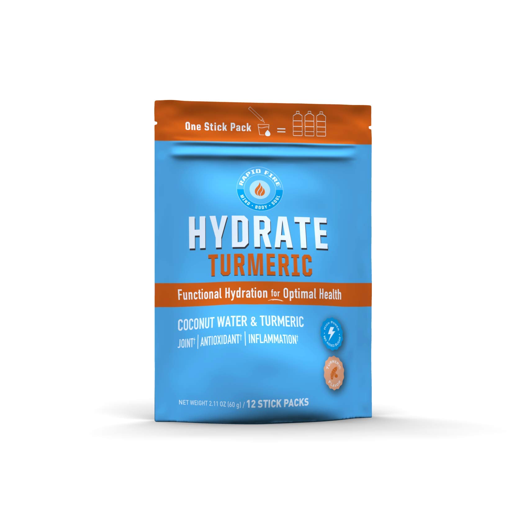 Buy Rapidfire, Rapid Fire Hydrate Powder Drink Mix Stick Packs Coconut ...