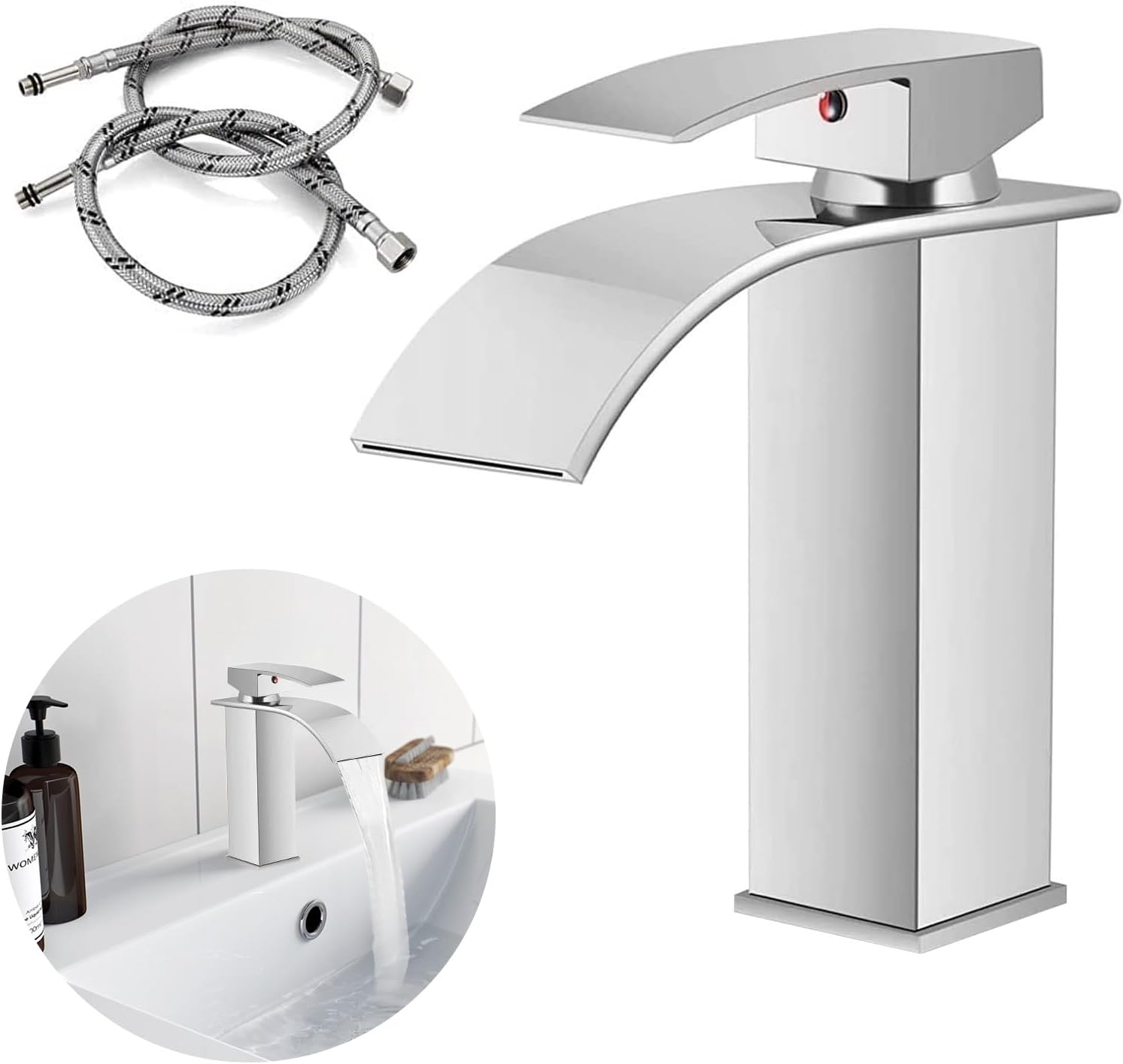 Llaves para Lavabo Baño,Mezcladora para Lavabo de Baño,Monomando para ...