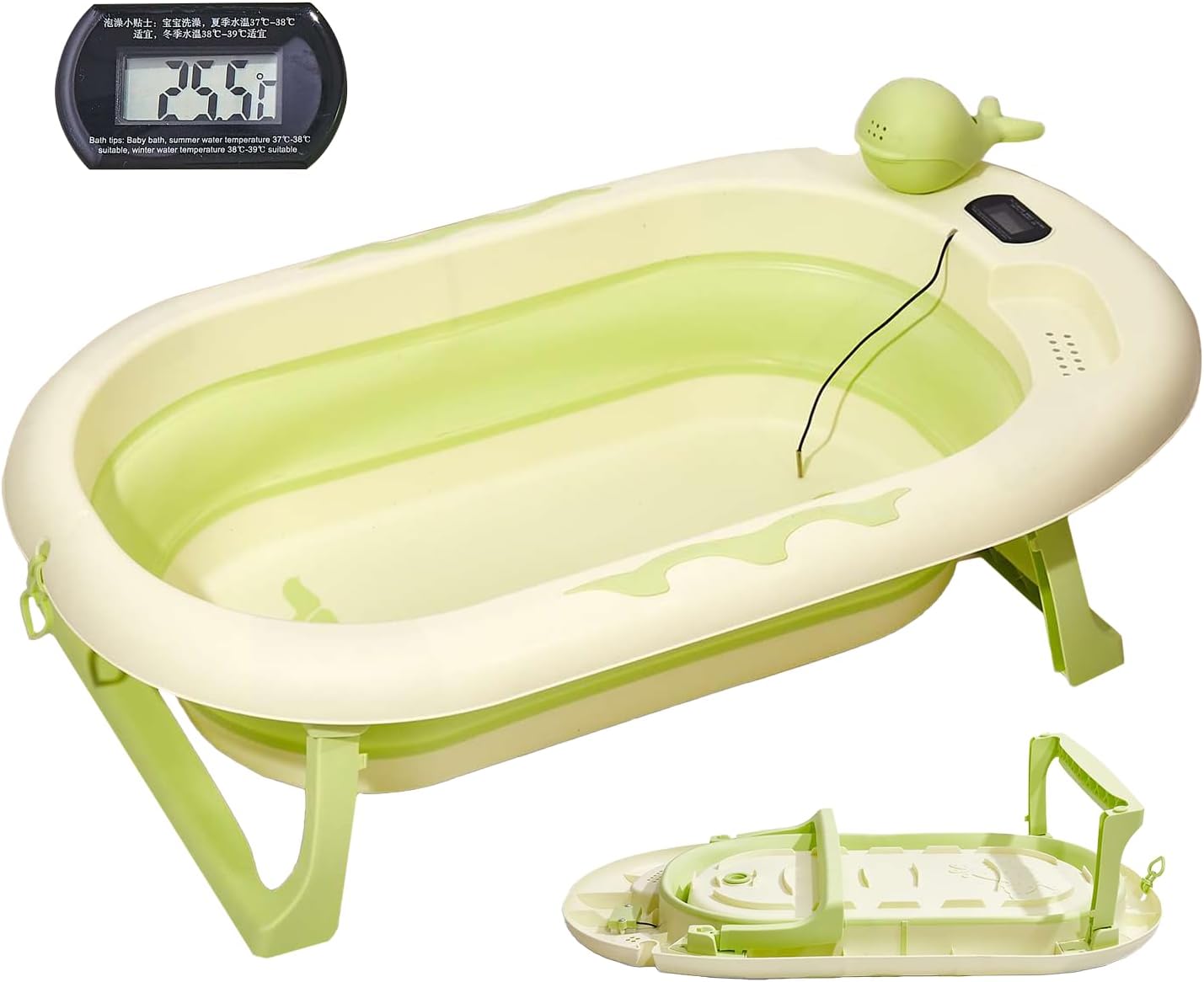 Amazon.com: Foldable Baby Bathtub for Newborn to Toddler,Collapsible ...