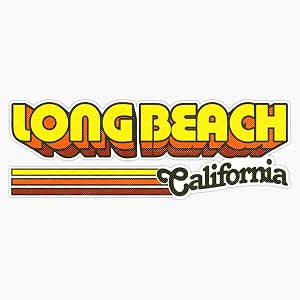 Amazon.com - Long Beach, Ca | City Stripes Vinyl Waterproof Sticker ...