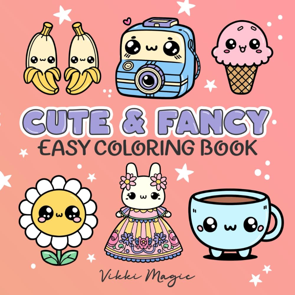 Amazon.com: Cute & Fancy: Bold and Simple Coloring Book for Adults and ...